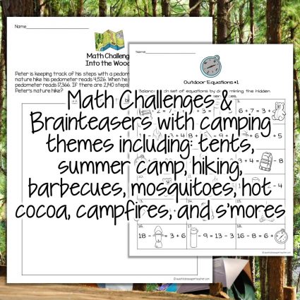 Camping Math Challenges & Brainteasers