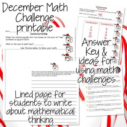 Santa Scramble Math Challenge: A Festive Freebie Download