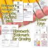 3rd Grade Homework August | Monthly Homework Menu & 20 Printables
