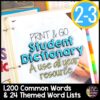 Printable Student Dictionary