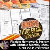 October Homework Menu & Corresponding Printables