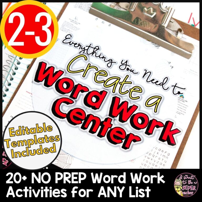 Everything you Need to Create a Word Work Center | Literacy Centers for ...