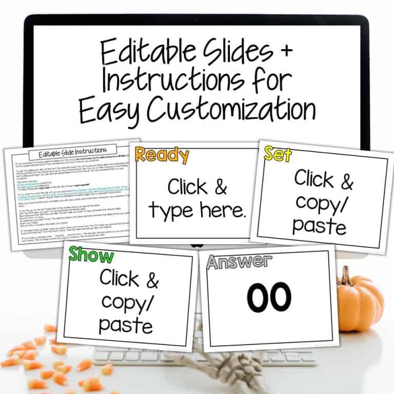 Ready, Set, Show! Halloween Addition & Subtraction Facts