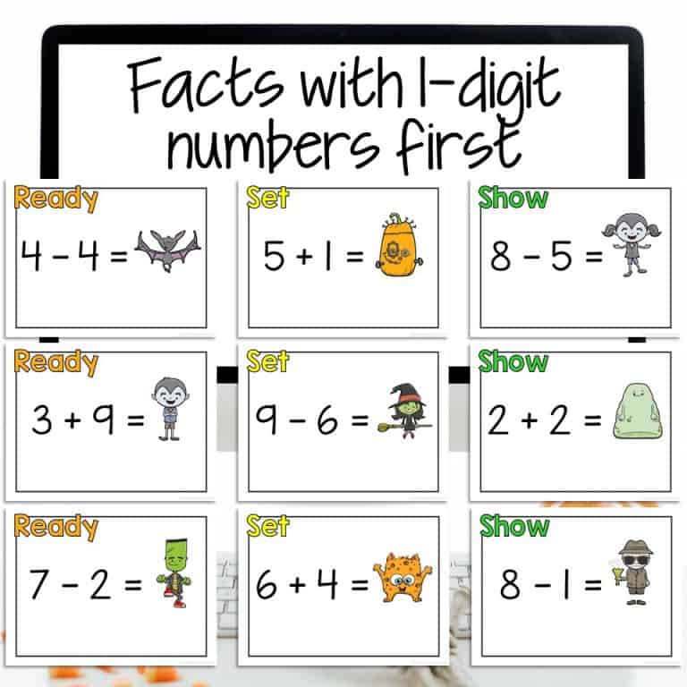 Ready, Set, Show! Halloween Addition & Subtraction Facts