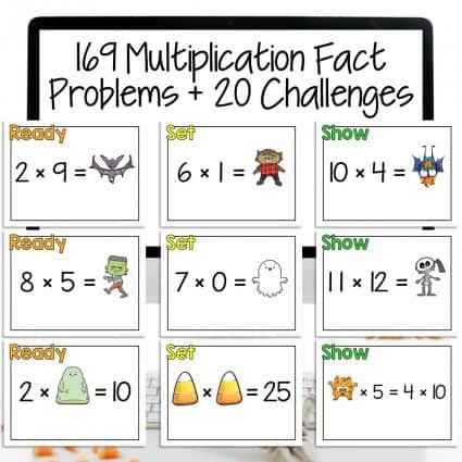Ready, Set, Show! Halloween Multiplication Facts