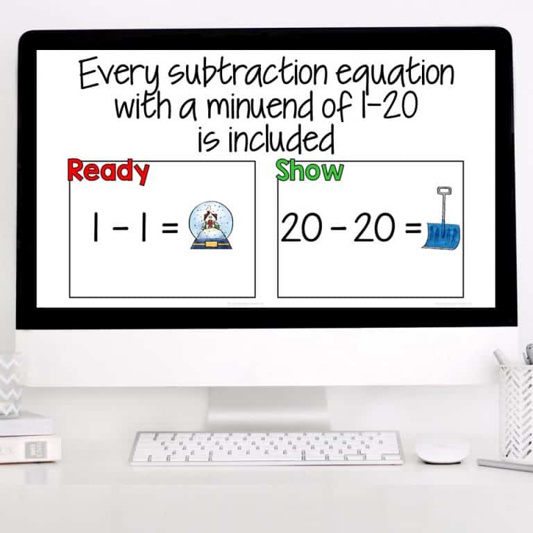 Ready, Set, Show! Winter Subtraction Facts