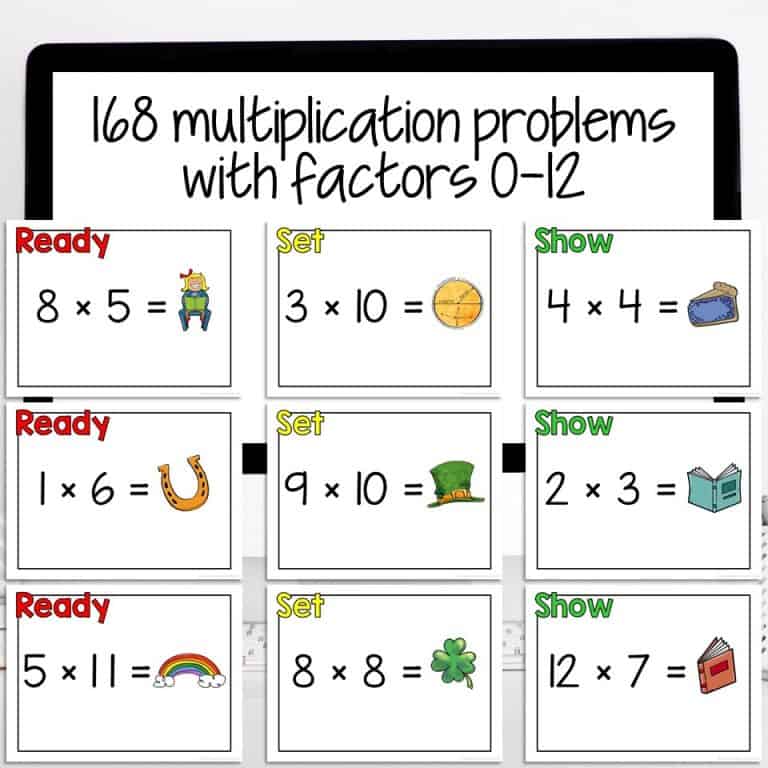 Ready, Set, Show! March Multiplication Facts