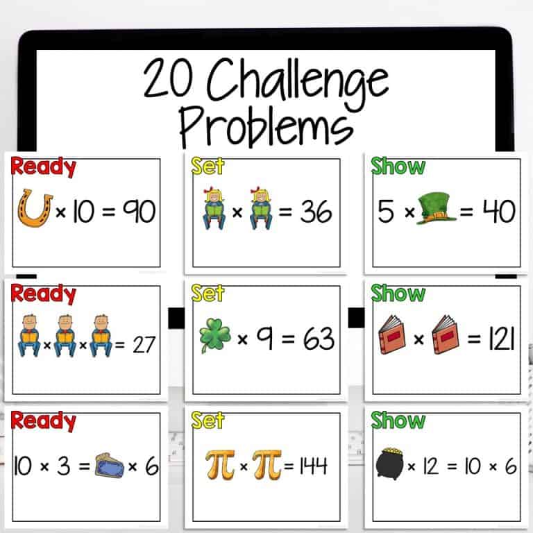 Ready, Set, Show! March Multiplication Facts
