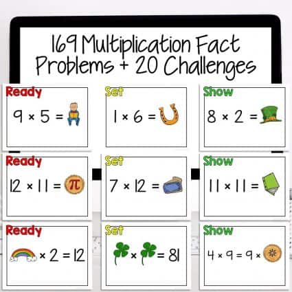 Ready, Set, Show! March Multiplication Facts
