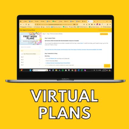 First Week of School Plans for 3rd Grade Teachers